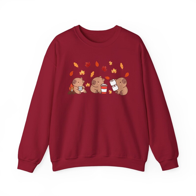 Fall Capybara Crewneck Sweater - Etsy