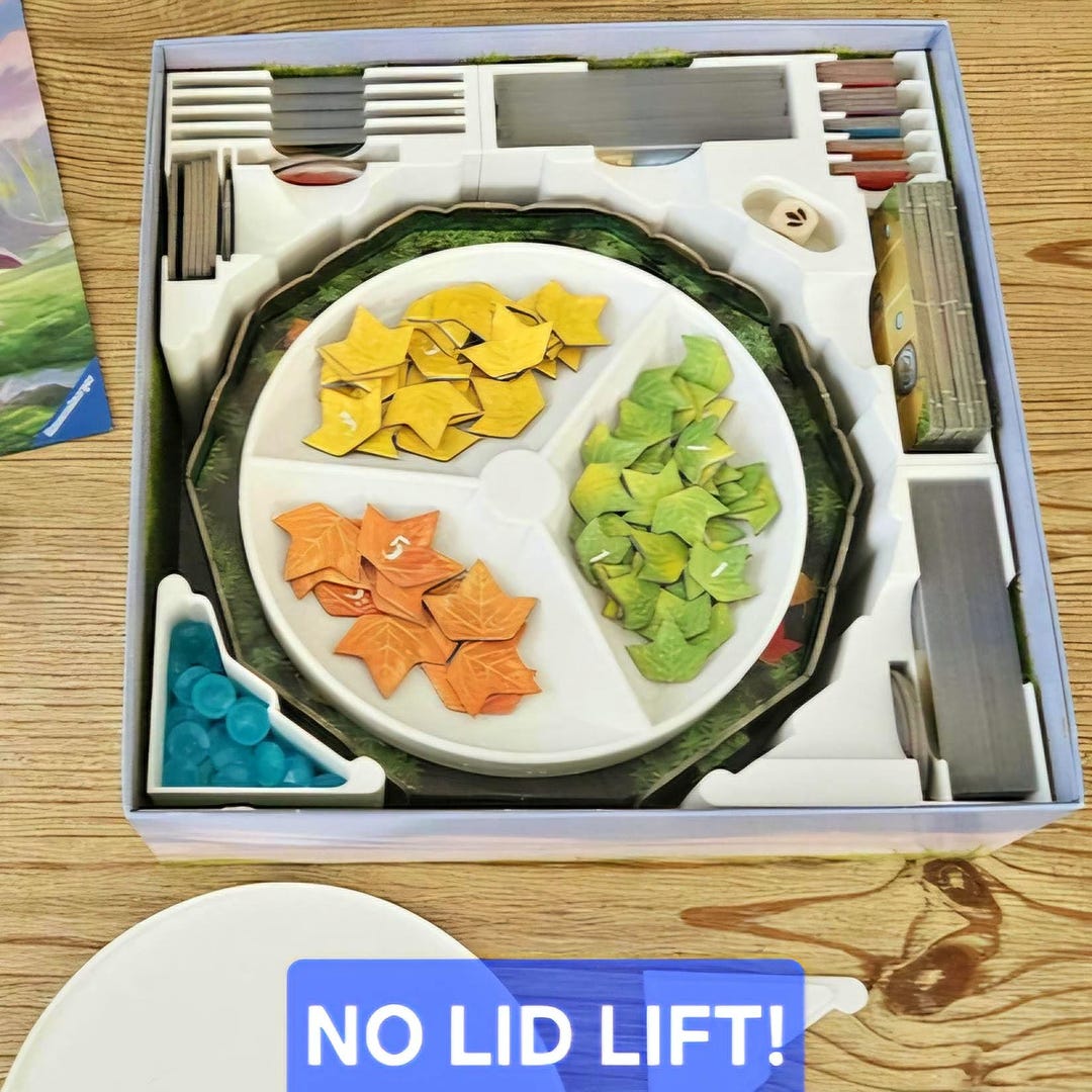 Mycelia Board Game Insert + Leaf Tray: Fits Sleeved Cards With No Lid ...