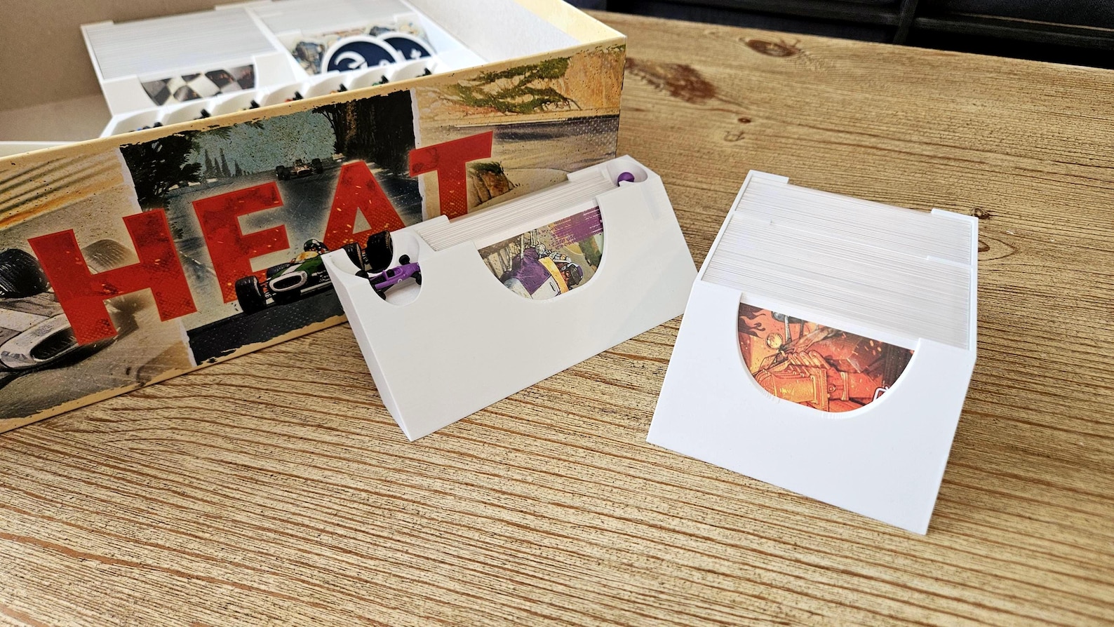 HEAT Board Game Insert for Base Game & 2 Expansions: Fits Sleeved Cards ...
