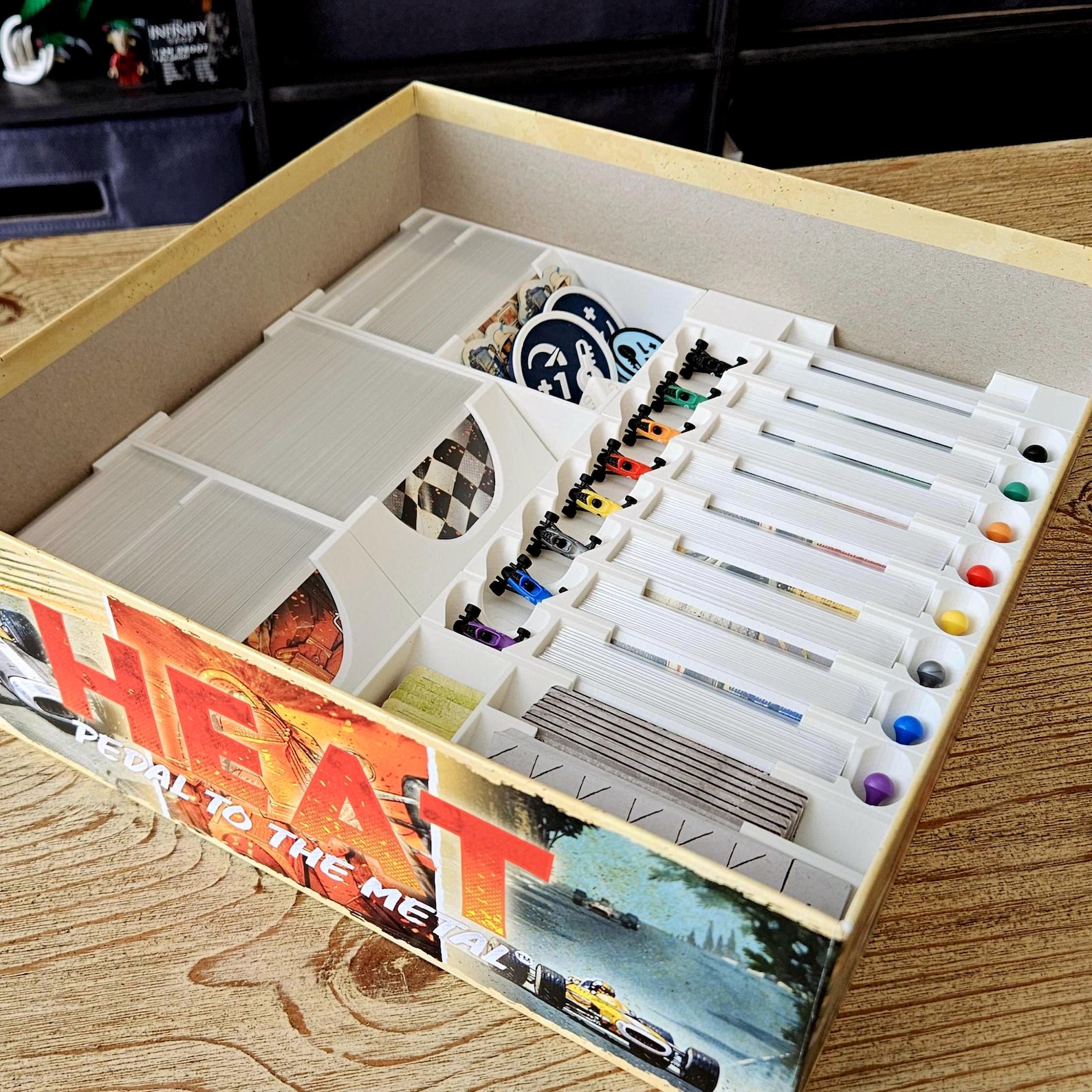 HEAT Board Game Insert for Base Game & 2 Expansions: Fits Sleeved Cards ...