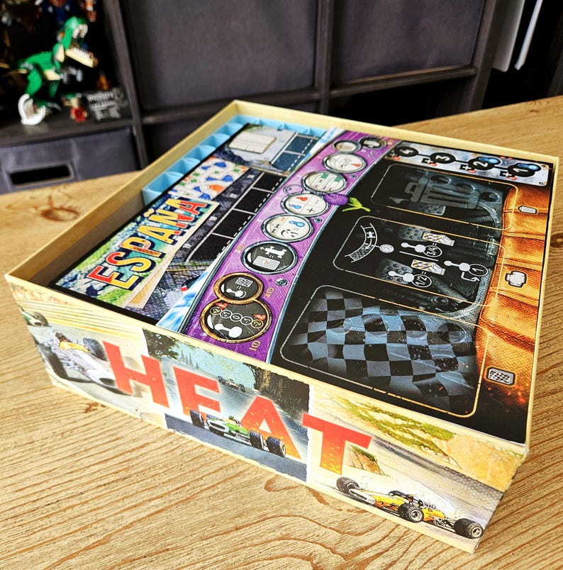 HEAT Board Game Insert for Base Game & 2 Expansions: Fits Sleeved Cards ...
