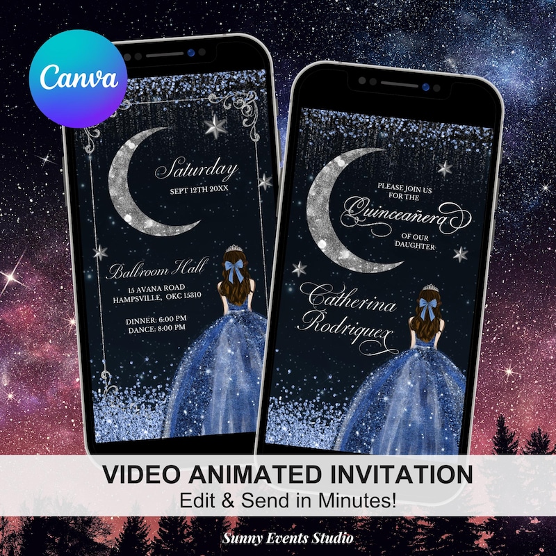 Starry Night Invitation - Etsy