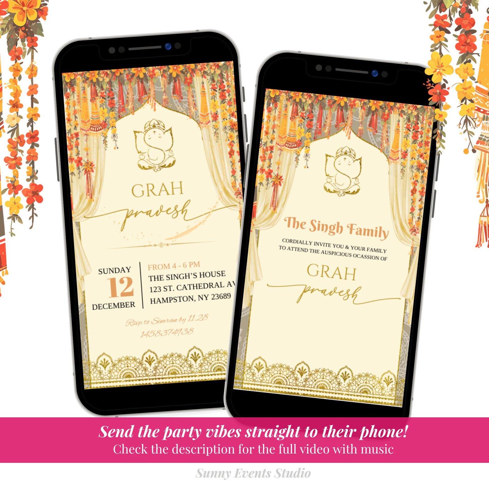 Animated Griha Pravesh Video Invitation, Indian Housewarming Animated ...
