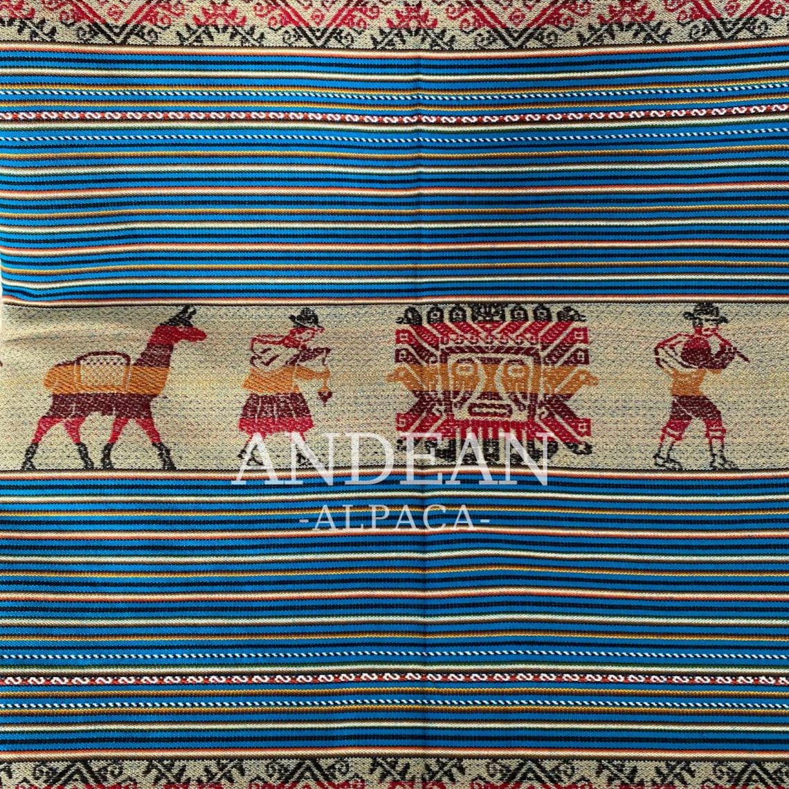 Peruvian Andean Blanket | Colorful Boho Fabric | Traditional Aguayo ...