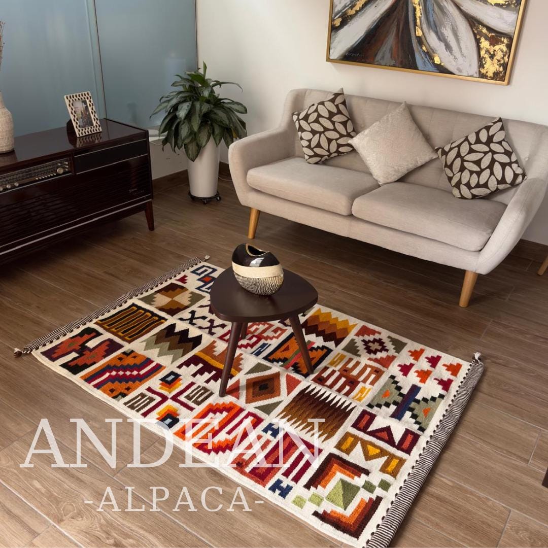 Large Handwoven Inca Calendar Tapestry – Andean Peruvian Textile Wall ...