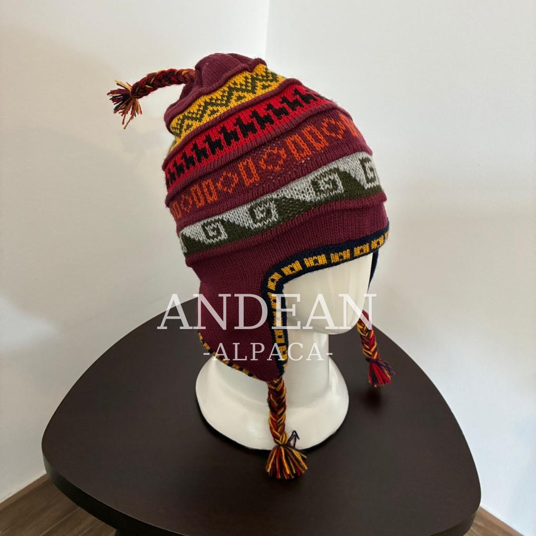 Peruvian Chullo With Alpaca Wool Lining – Andean Earflap Hat, Hand ...