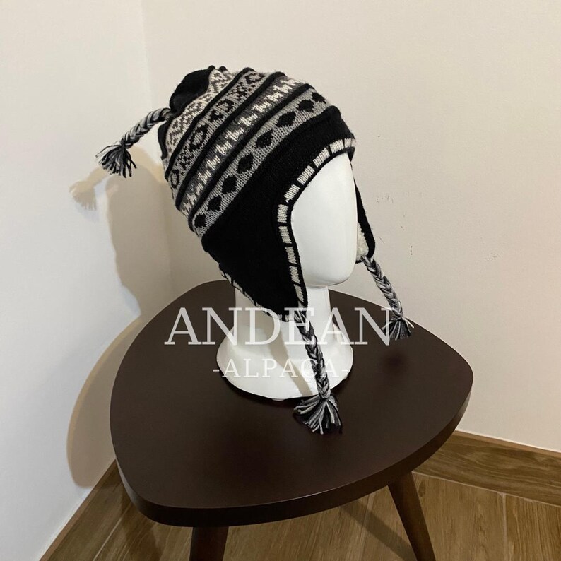 Peruvian Chullo With Alpaca Wool Lining – Andean Earflap Hat, Hand ...