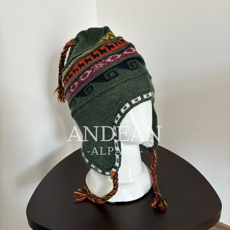 Peruvian Chullo With Alpaca Wool Lining – Andean Earflap Hat, Hand ...