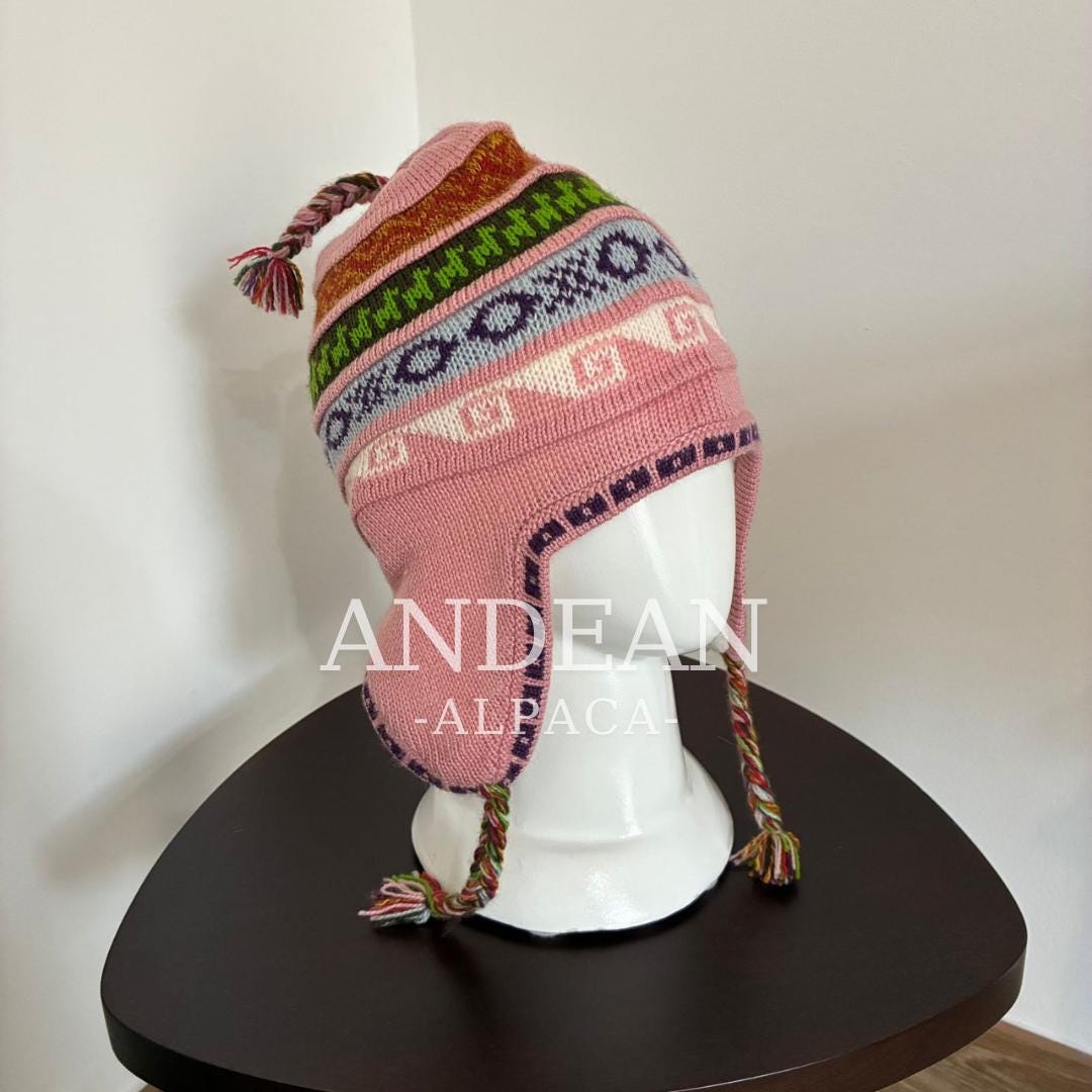 Peruvian Chullo With Alpaca Wool Lining – Andean Earflap Hat, Hand ...