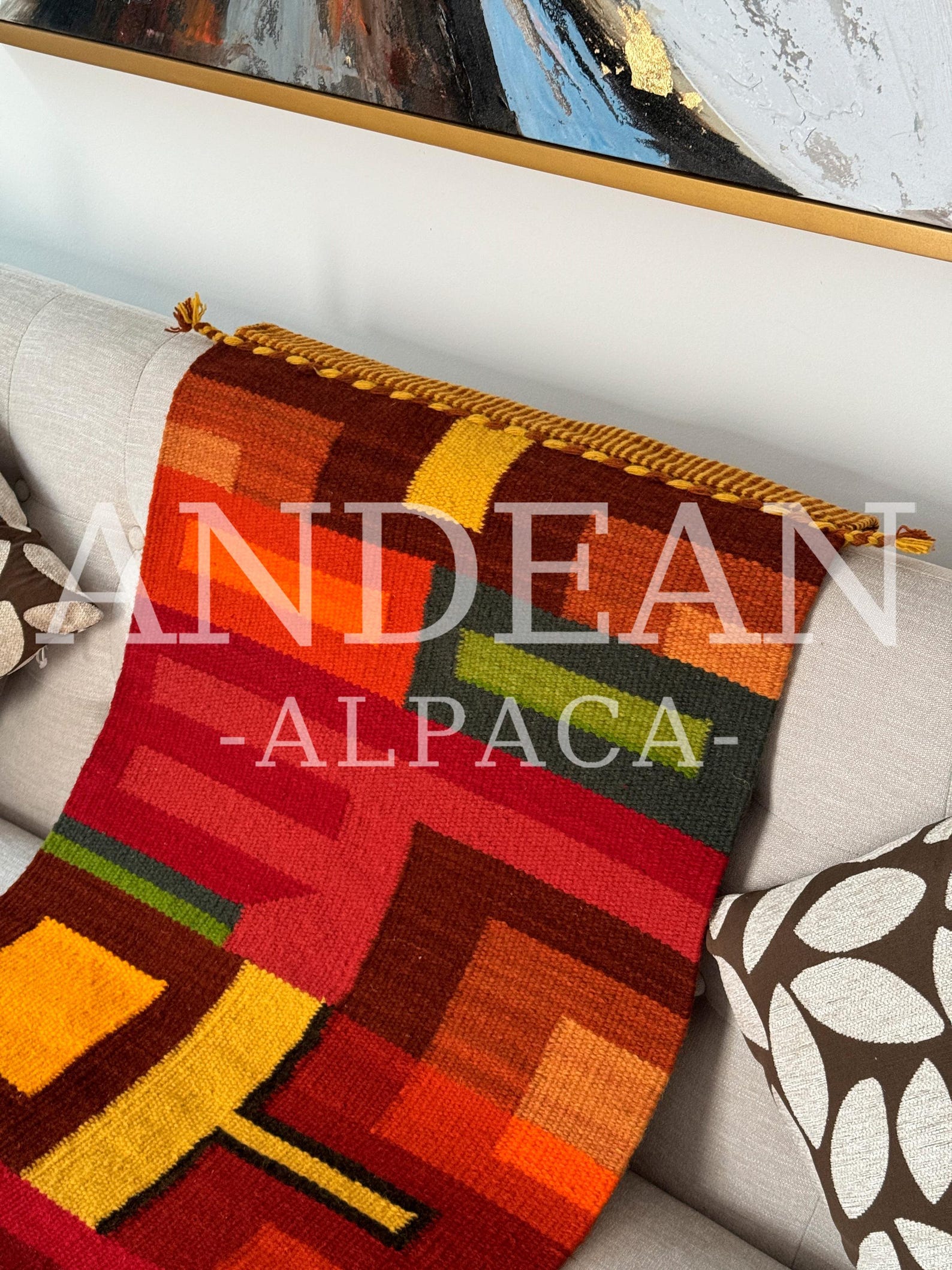 Handwoven Wari Tapestry Wall Hanging – Andean Peruvian Textile Art, Rug ...