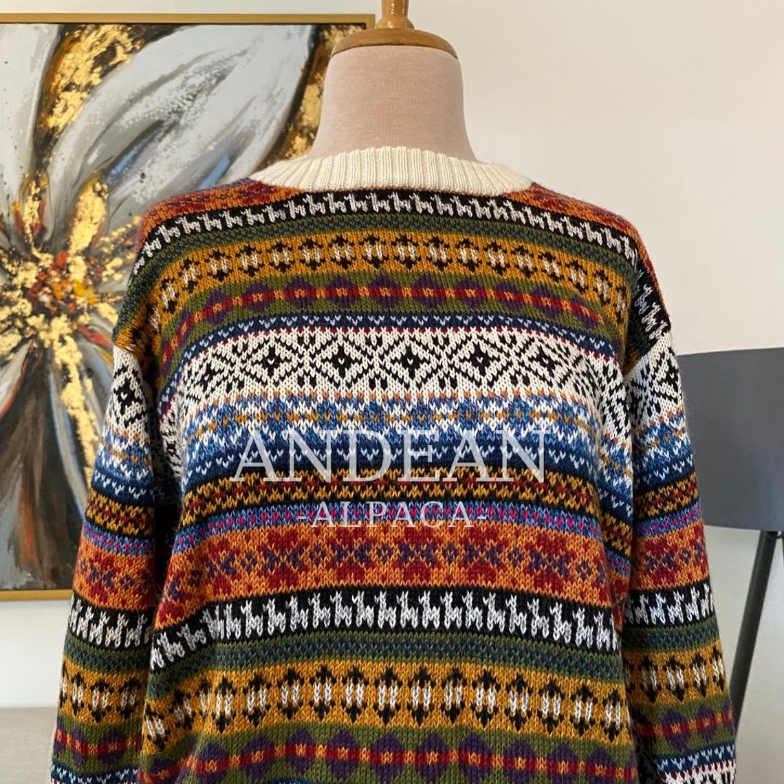 ALPACA SWEATER / Handmade Unisex Jumper / Artisan Andean Pullover ...