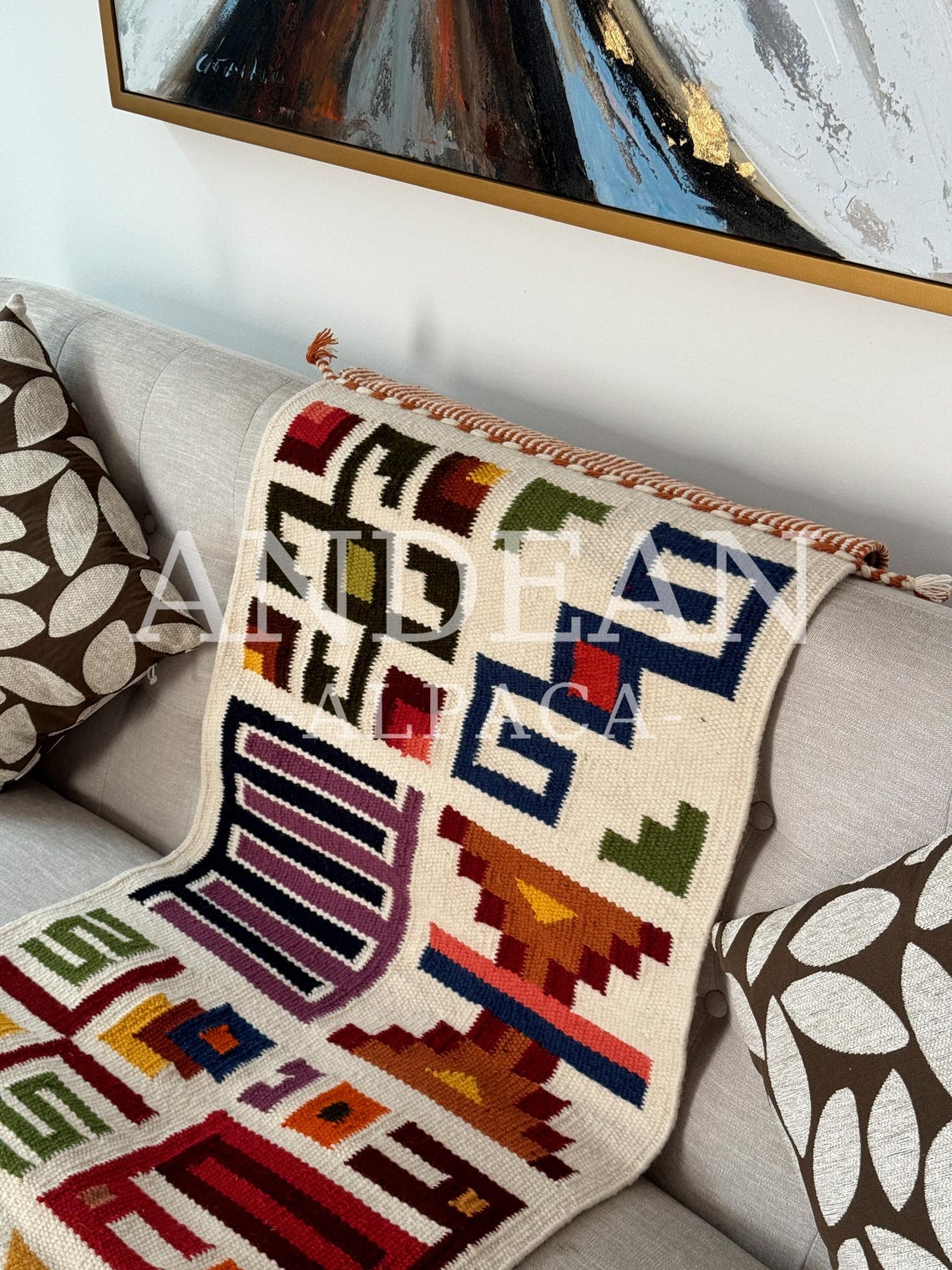 Handwoven Inca Tapestry Wall Hanging – Peruvian Andean Calendar Textile ...