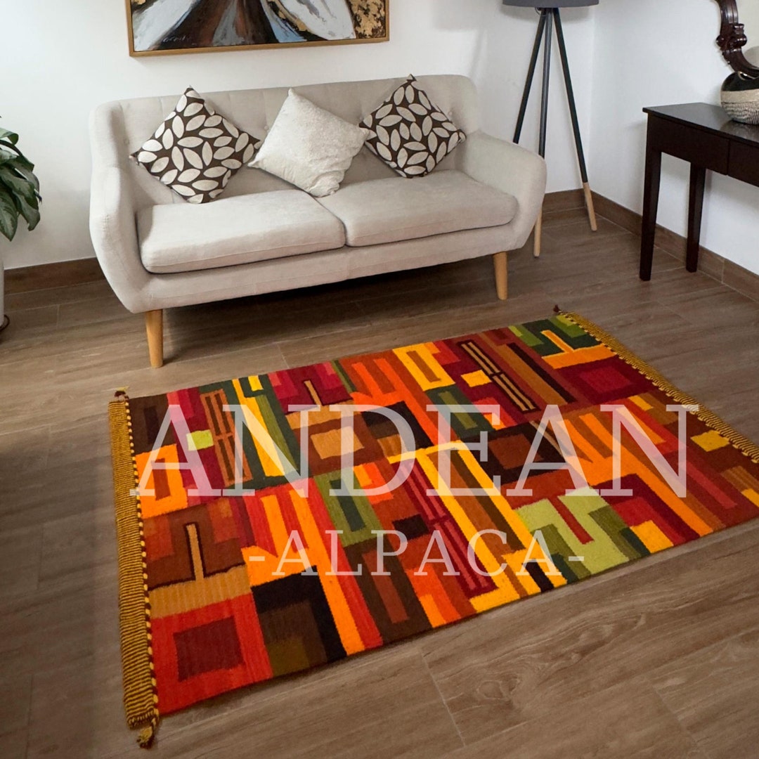 Handwoven Andean Wall Tapestry Wari Design Peruvian Artisan Decor ...