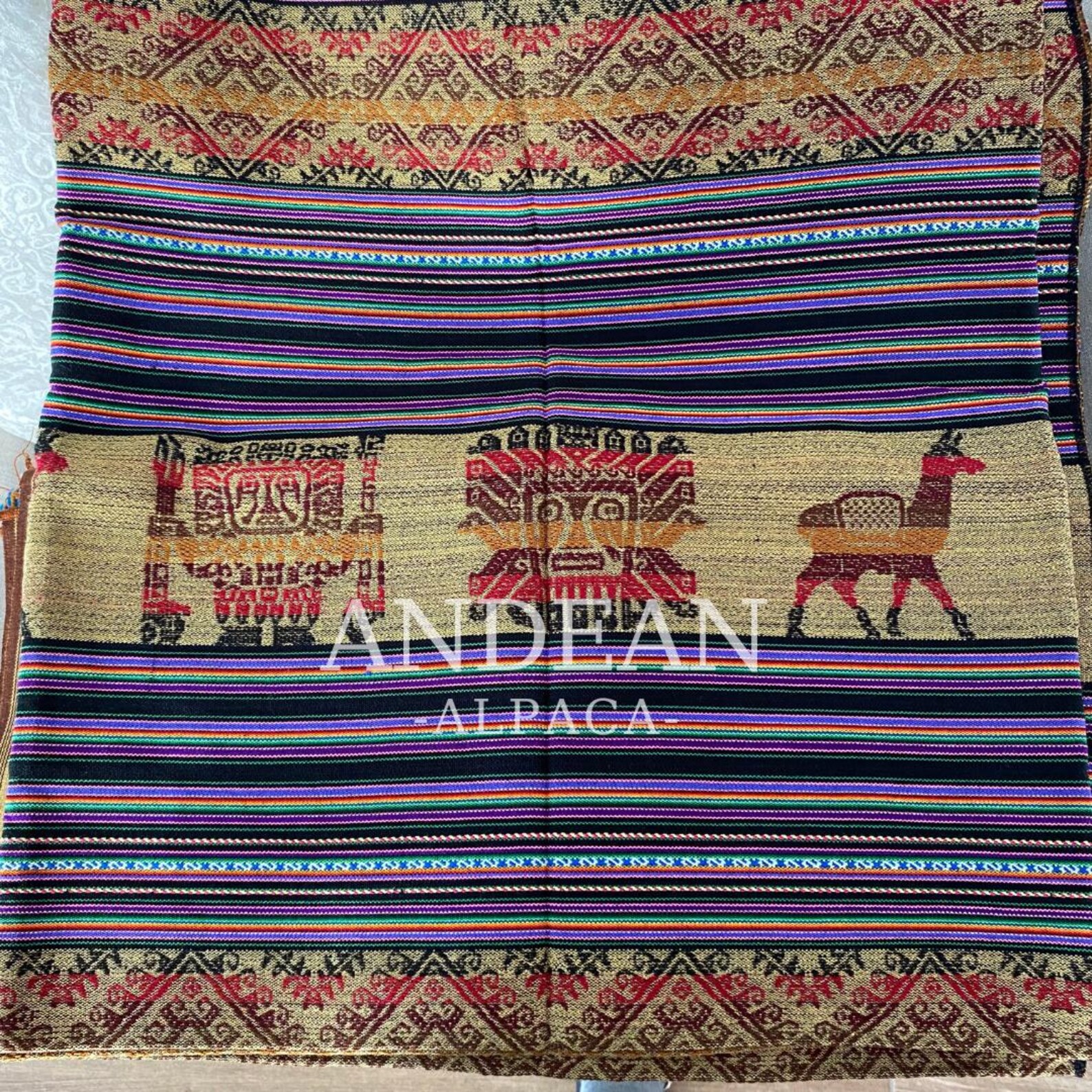 Peruvian Andean Blanket | Colorful Boho Fabric | Traditional Aguayo ...