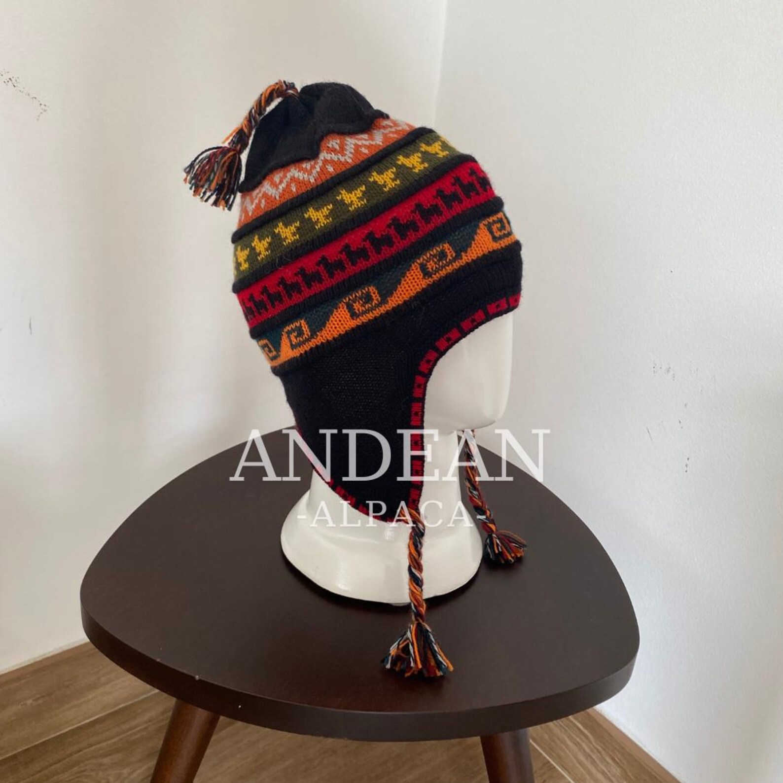 Peruvian Chullo With Alpaca Wool Lining – Andean Earflap Hat, Hand ...