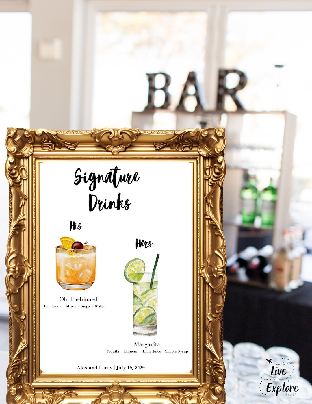 Editable Signature Drink Sign | Signature Cocktails Sign | Cocktail ...