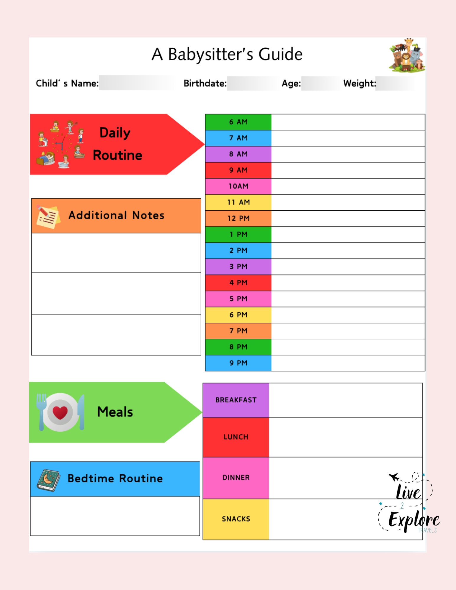 A Babysitter's Guide - Etsy