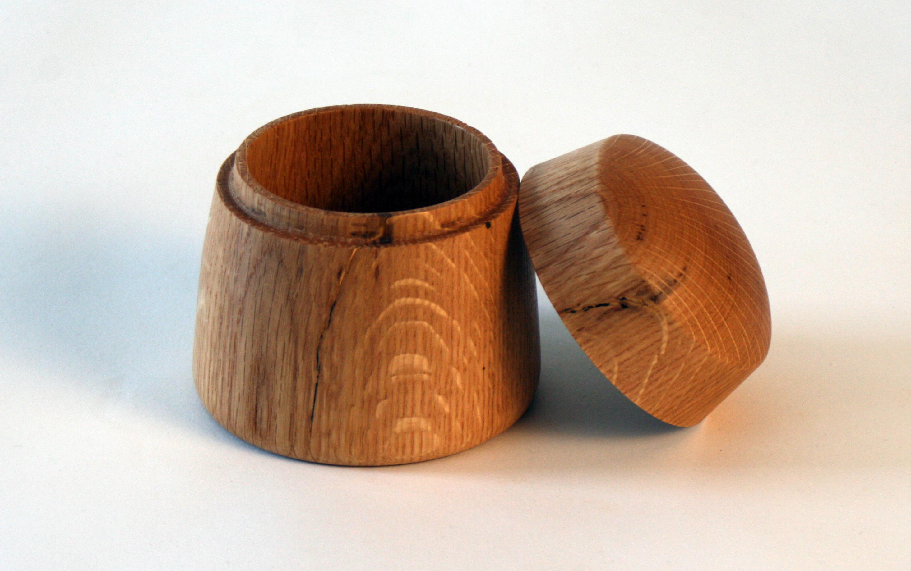 Small, Turned Red Oak Box - Etsy