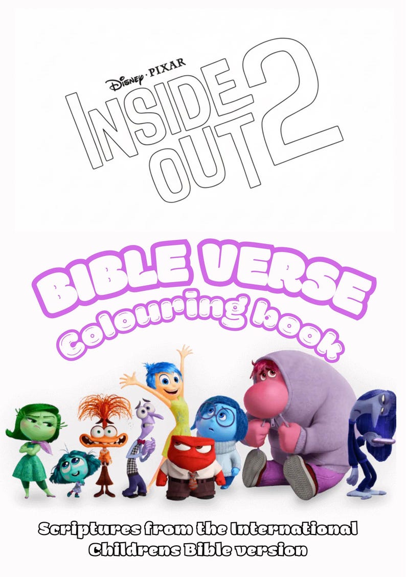 Inside Out Coloring Booklet for Kids | Printable Bible Verse Coloring ...