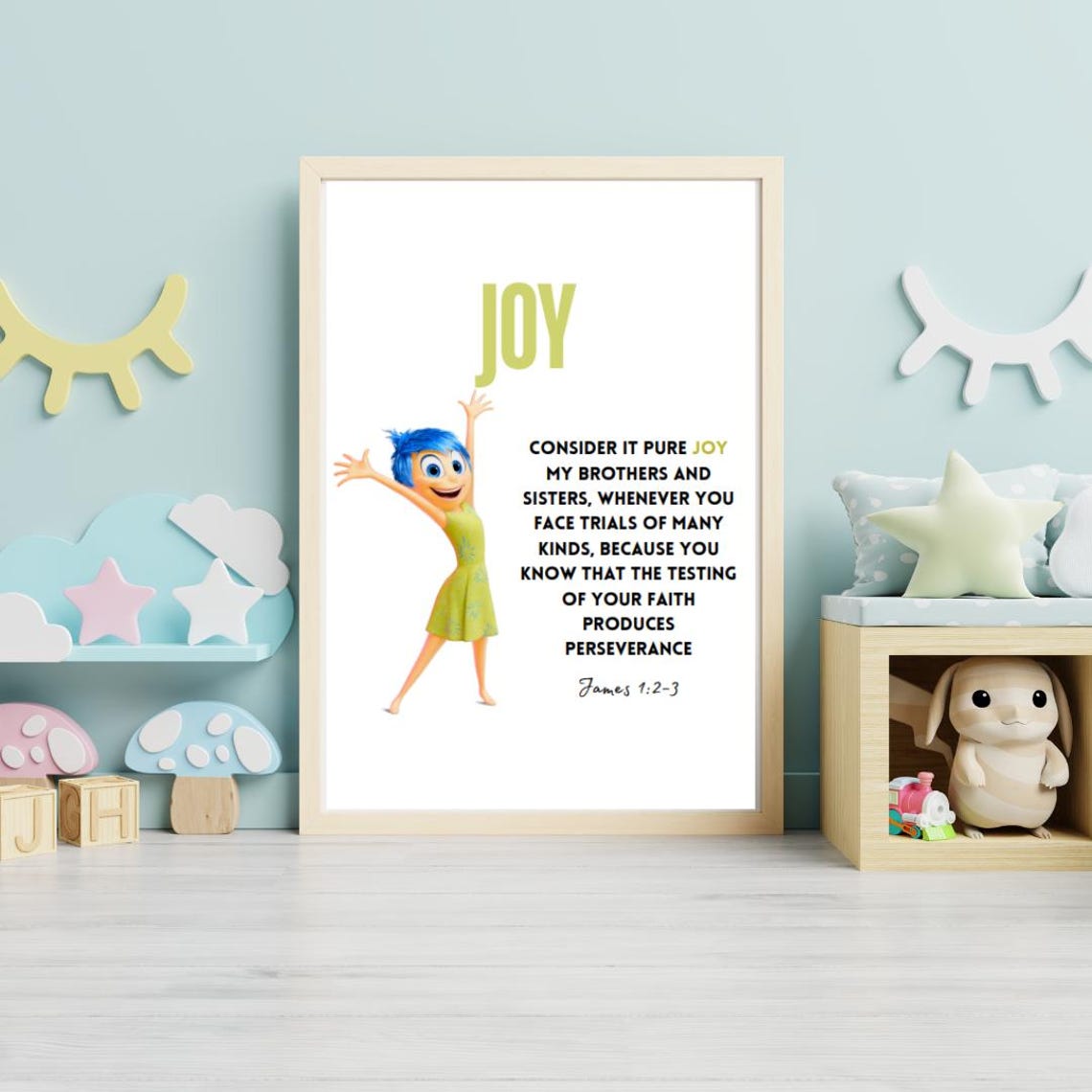 Inside Out Bible Verse Print: Kids' Emotions Scripture (digital ...