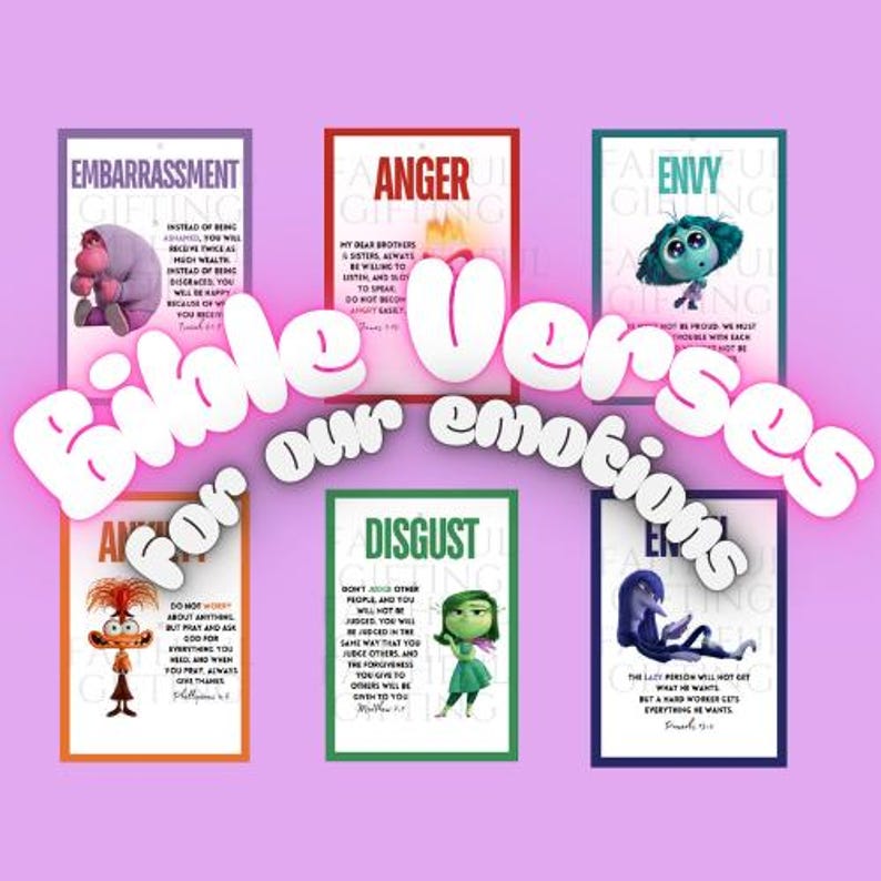 Inside Out Bible Verse Print: Kids' Emotions Scripture (digital ...