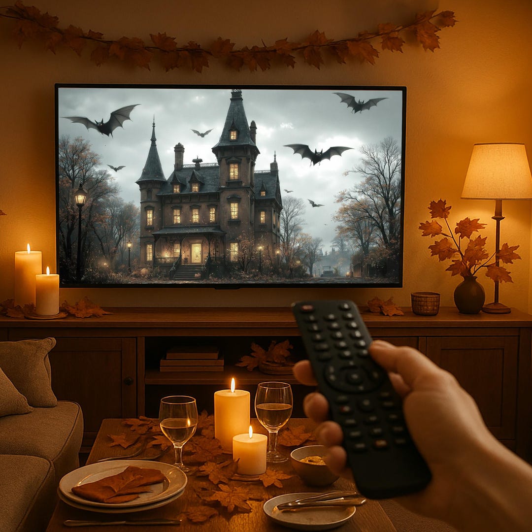 Haunted House Frame Tv Art | Halloween Wall Art | Samsung Frame Tv Art ...