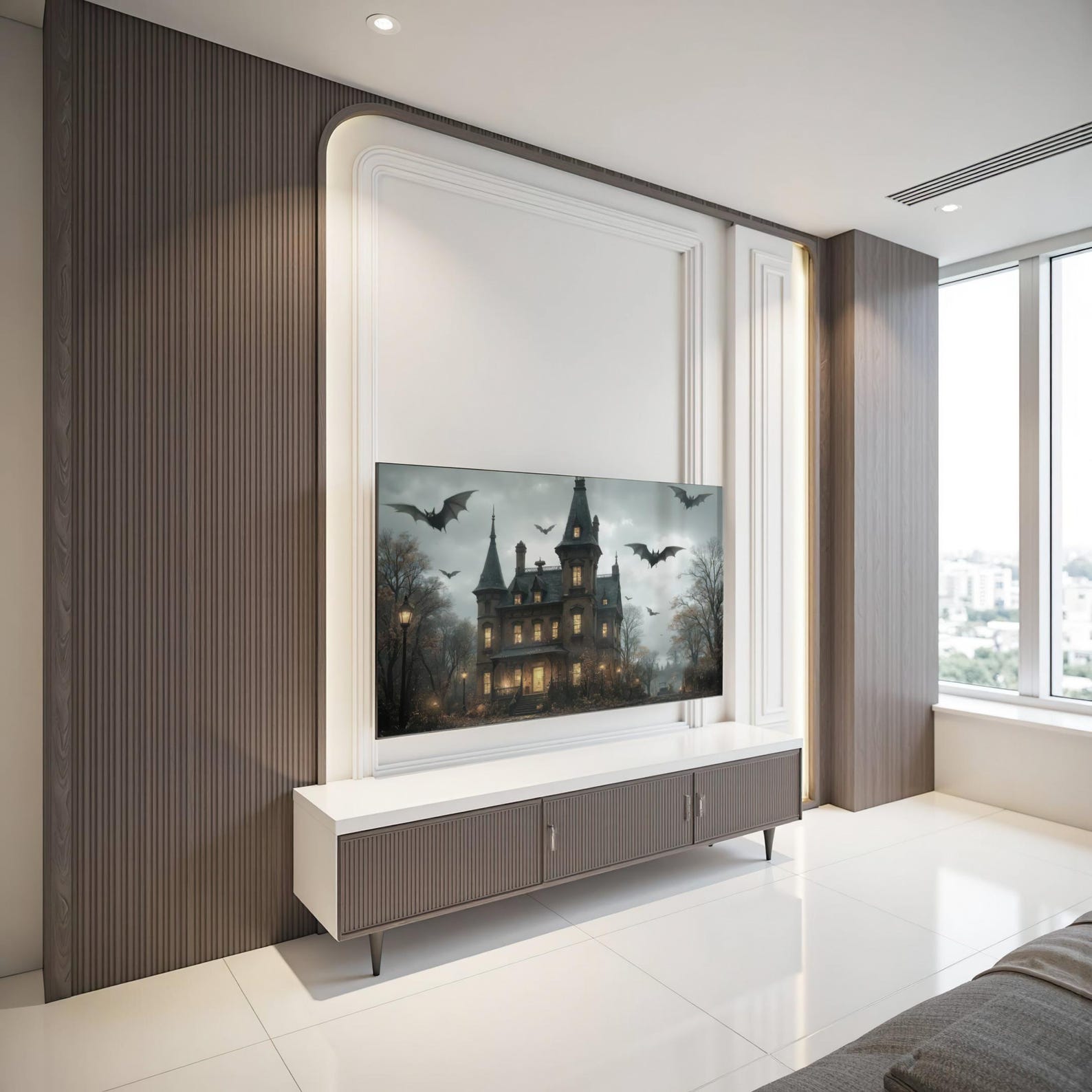 Haunted House Frame Tv Art | Halloween Wall Art | Samsung Frame Tv Art ...