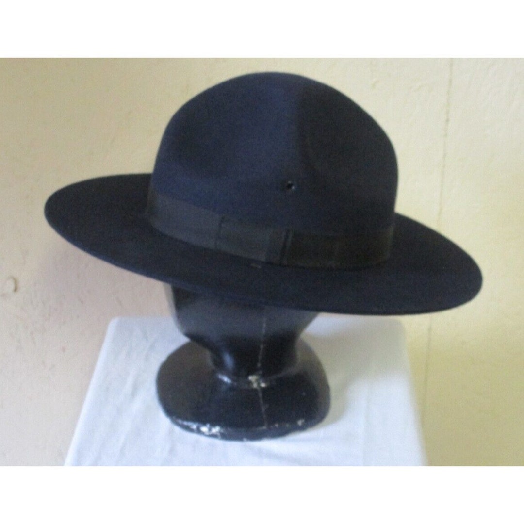 Vintage Stratton Campaign Hat Blue State Trooper 3XXX Quality Beaver 7 ...