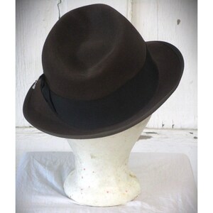 50s Vintage Fedora Stetson Royal De Luxe Size 7 1/8 Brown Fur Felt ...