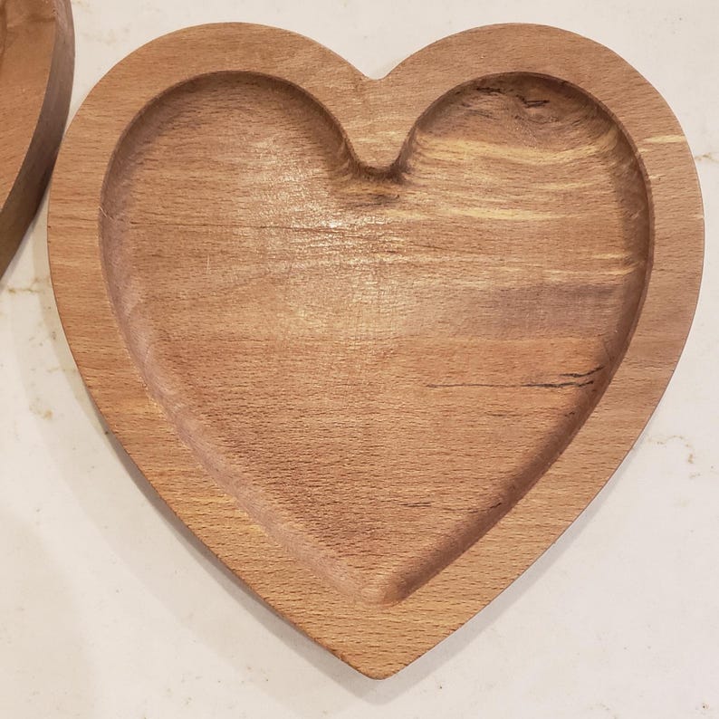 Gift for Her Heart Shaped Wooden Tray Rustic Heart Decor Rustic Gift ...