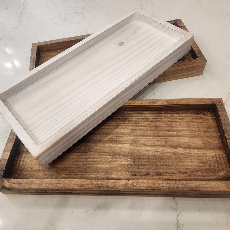 White Wood Box Tray - Etsy