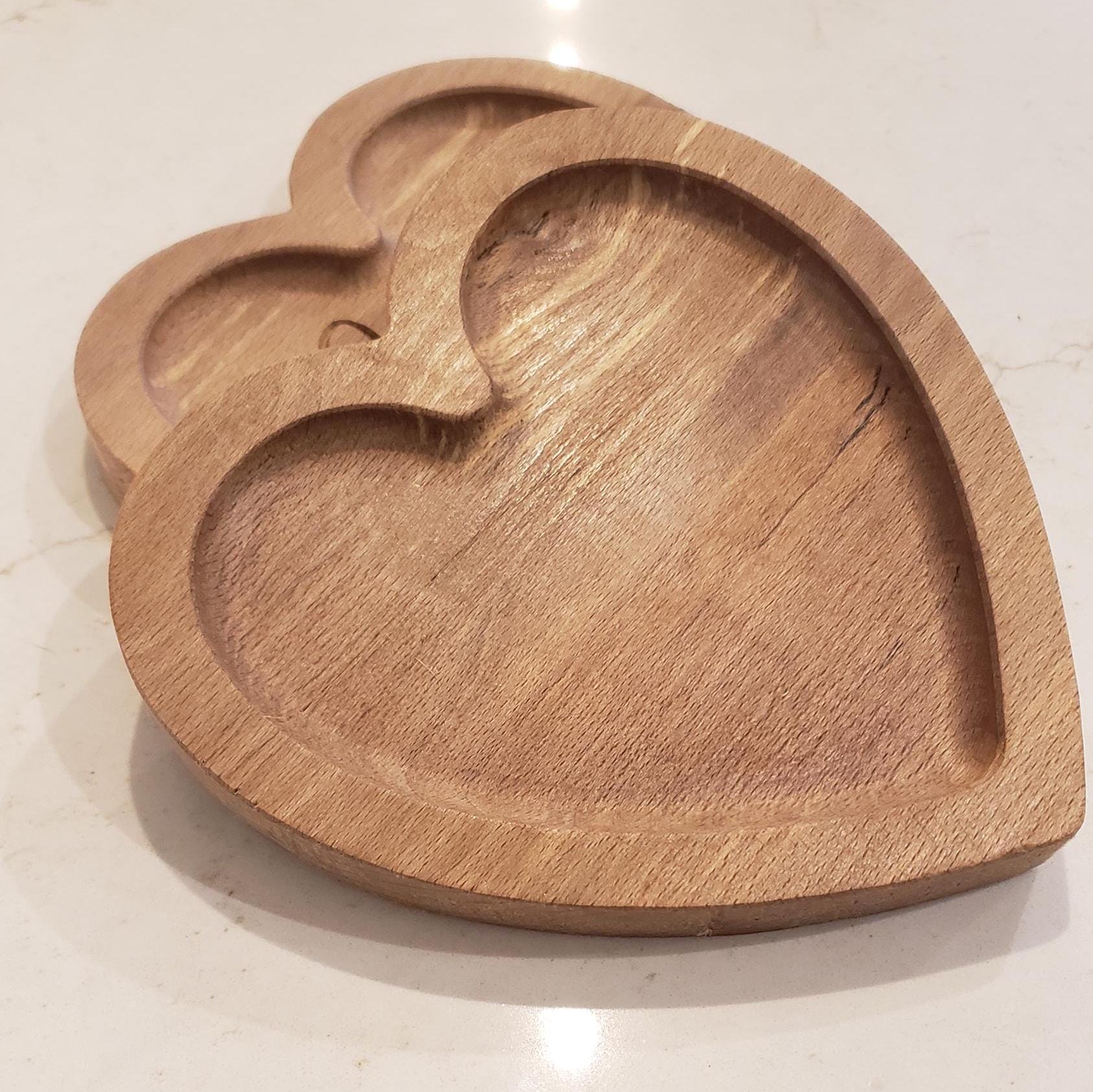 Gift for Her Heart Shaped Wooden Tray Rustic Heart Decor Rustic Gift ...