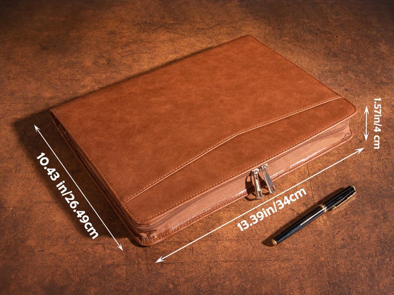 Personalized Vegan Leather Portfolio, A4 Custom Journal Cover, Custom ...