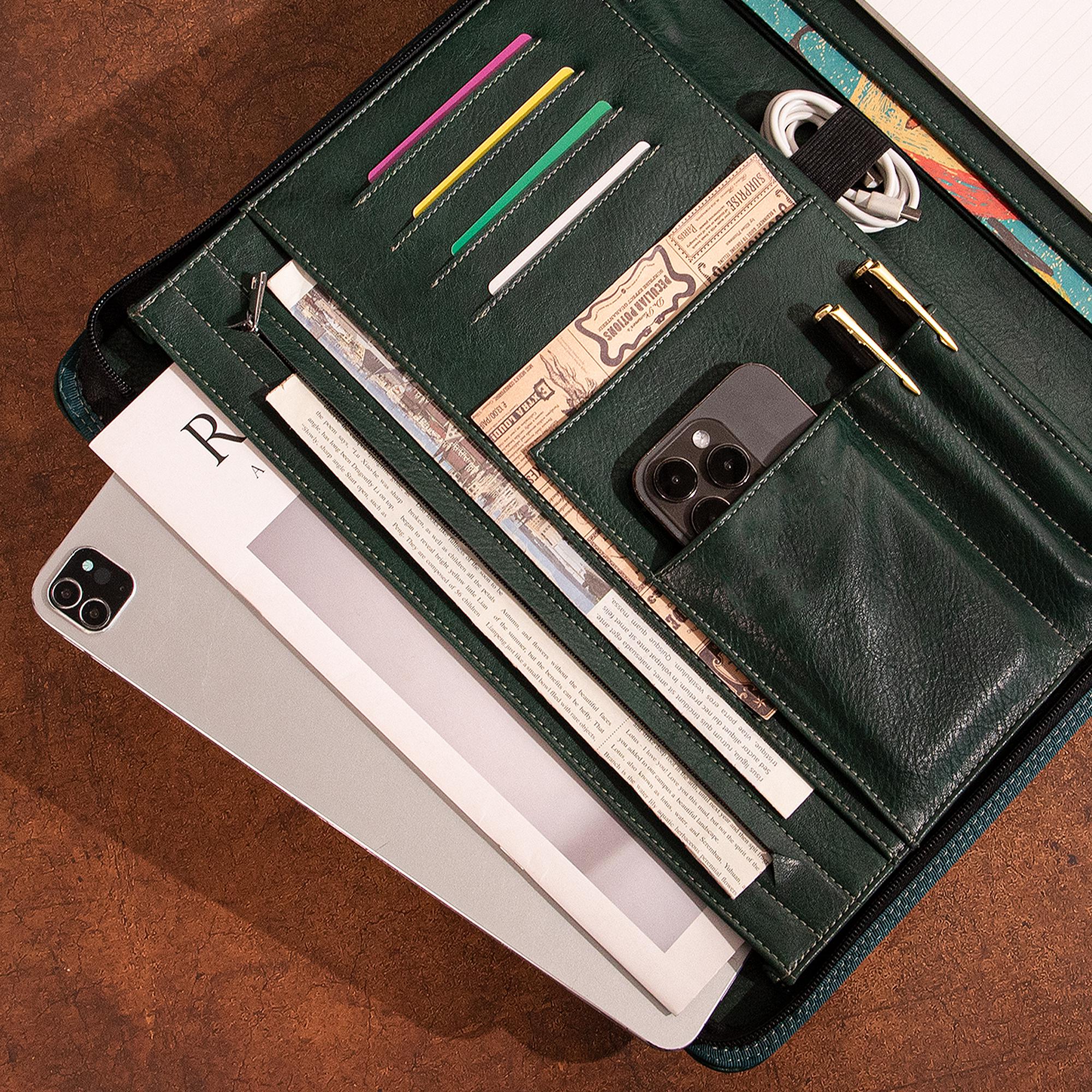 Personalized Leather Padfolio, Custom Leather Portfolio for Men ...