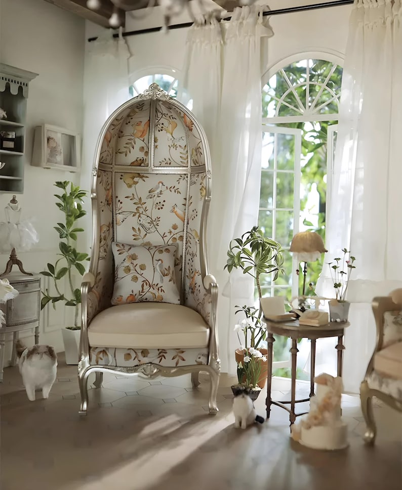 Luxury 1:6 Scale Miniature Dome Canopy Chair | French Rococo Style - Etsy