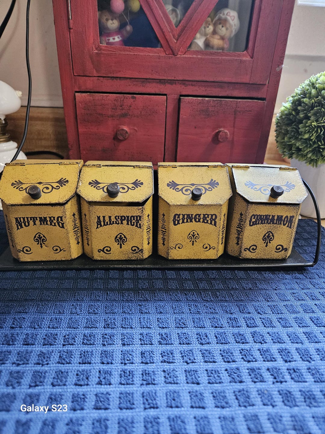 Rare Spice Rack With Small Canisters, Exellent Condition - Etsy