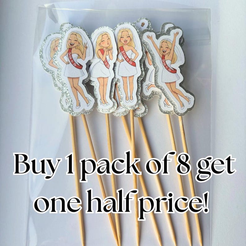 Personalised Hen Party Cupcake Toppers | Pack of 8 - Etsy