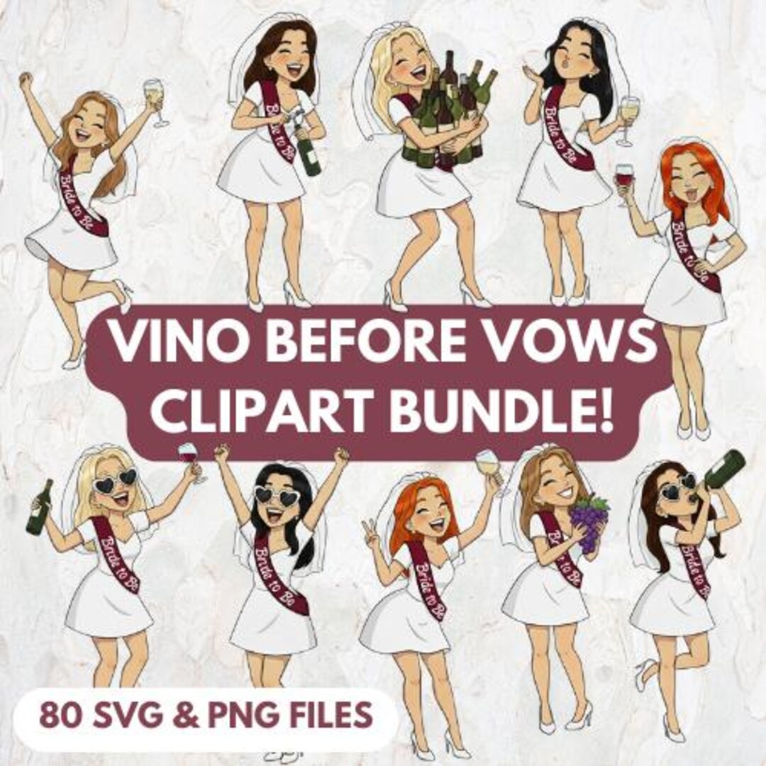 Bachelorette Party Clip Art Bundle - Etsy