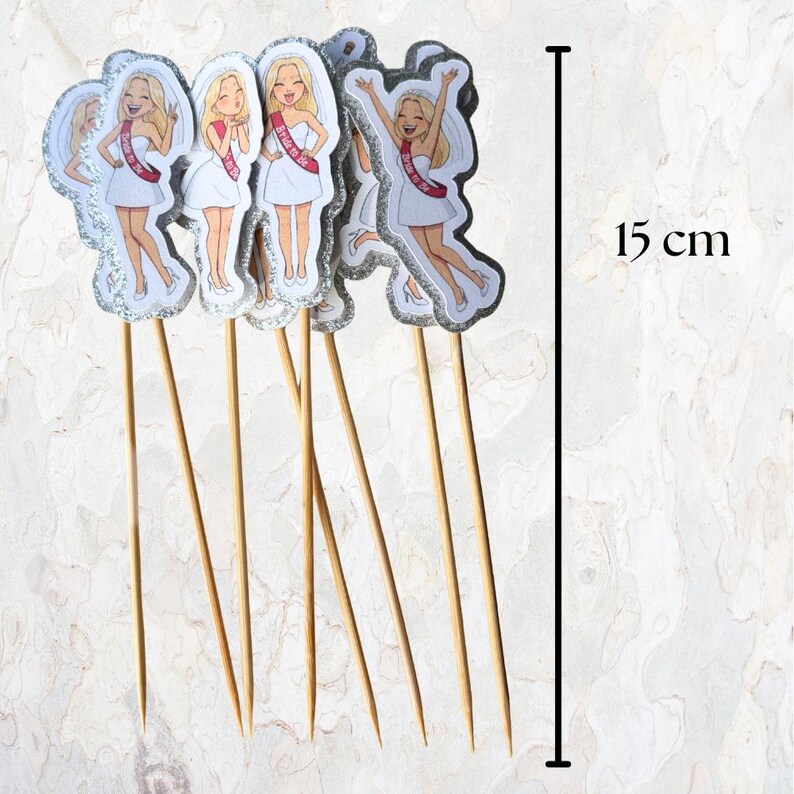 Personalised Hen Party Cupcake Toppers | Pack of 8 - Etsy