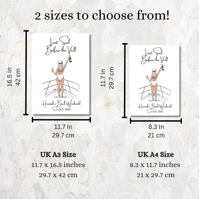 Personalised Last Sail Before Veil Kiss the Miss Goodbye Poster ...