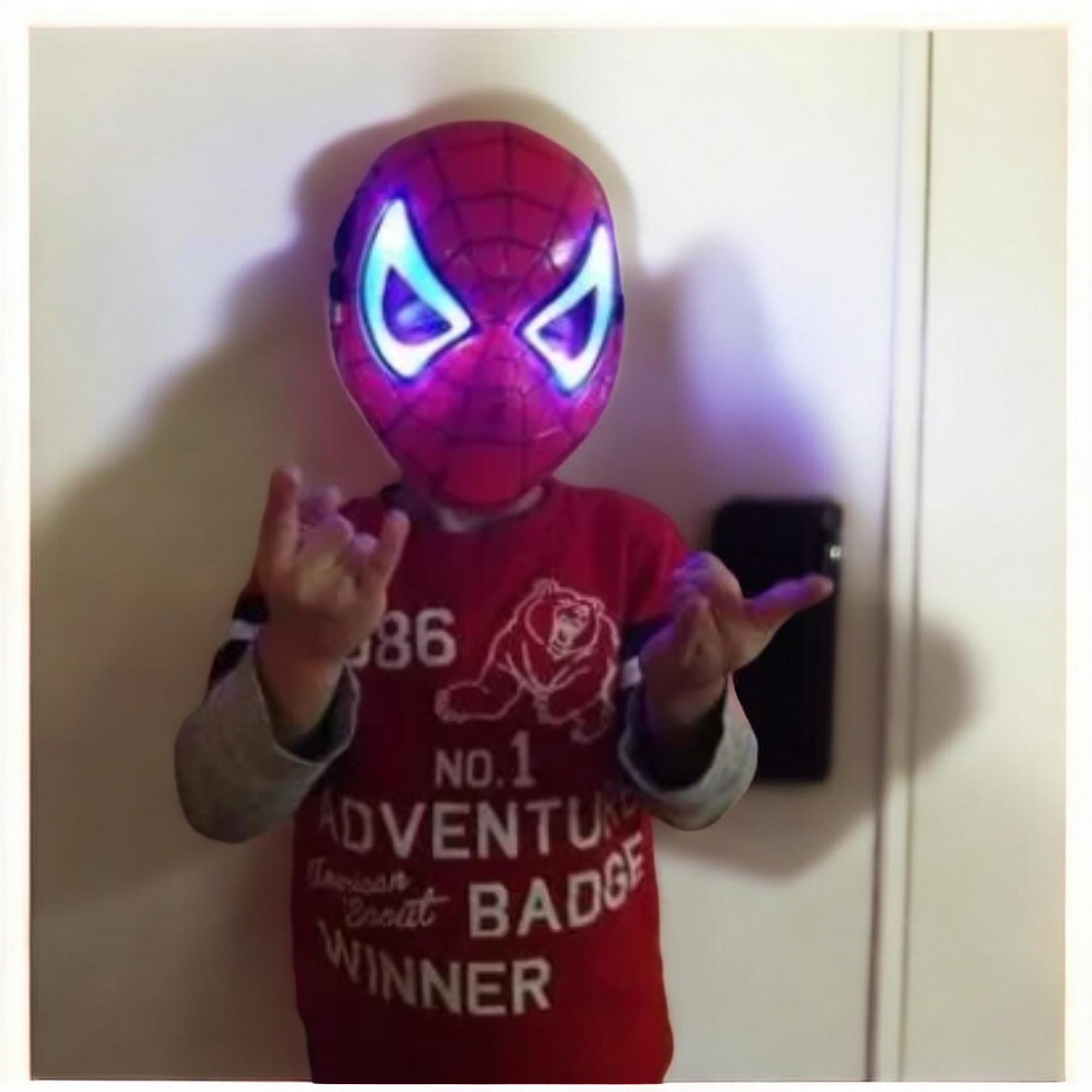 LED Light-up Spiderman Mask for Kids & Adults Superhero Cosplay ...