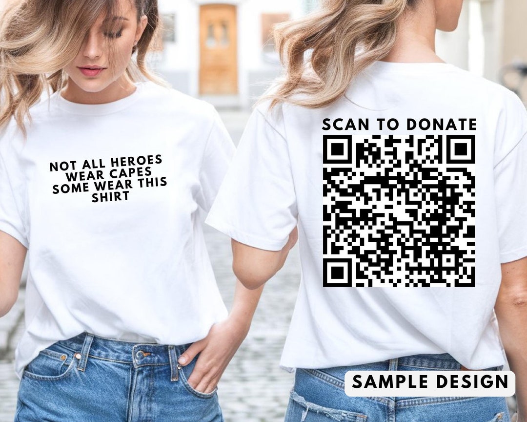 Custom QR Code Shirt, Customizable QR Code and Text Hoodie Sweatshirt ...