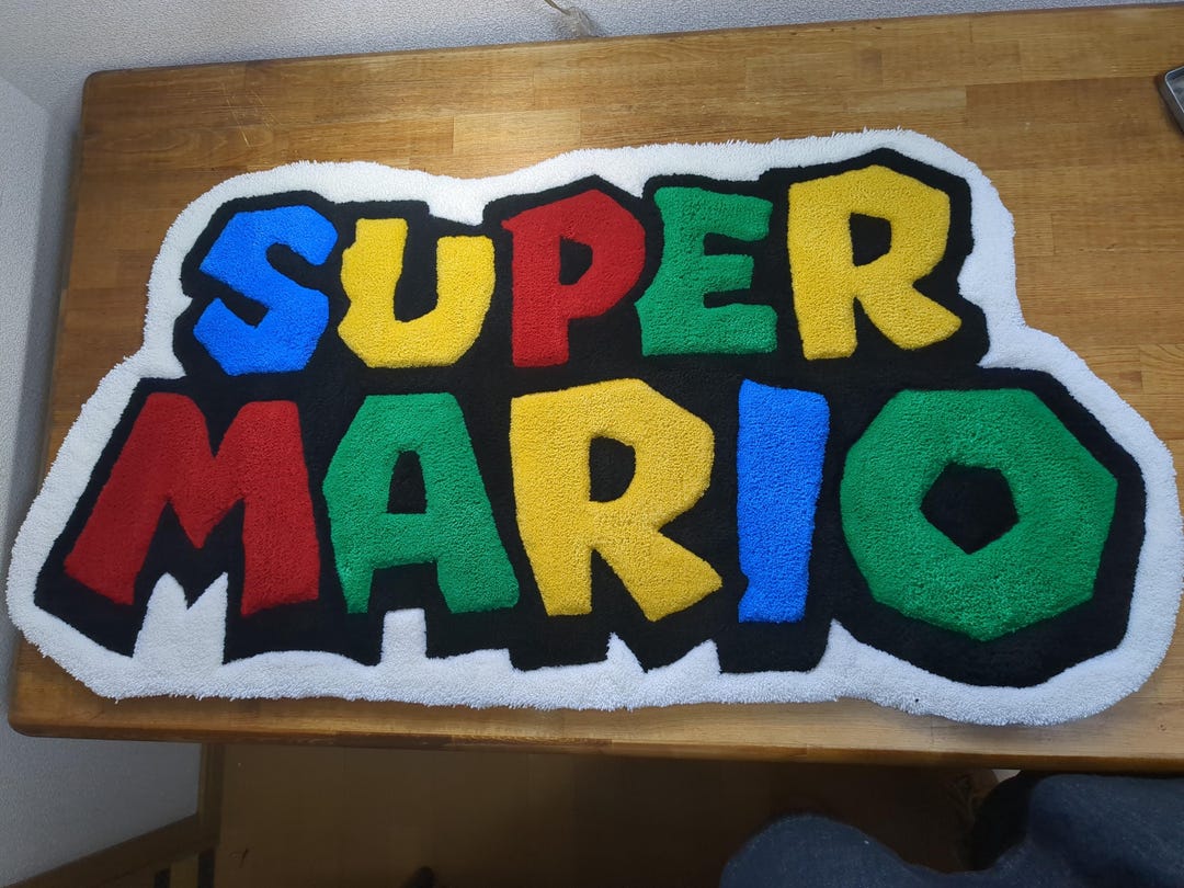 Custom Rug 3D Mario Inspired Logo Rug - Etsy