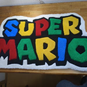 Custom Rug 3D Mario Inspired Logo Rug - Etsy