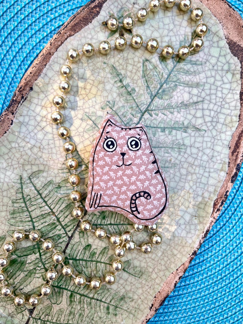 Magnet Brown Leaves Soft Cat, Mini Soft Cotton Magnet Cat Collector ...