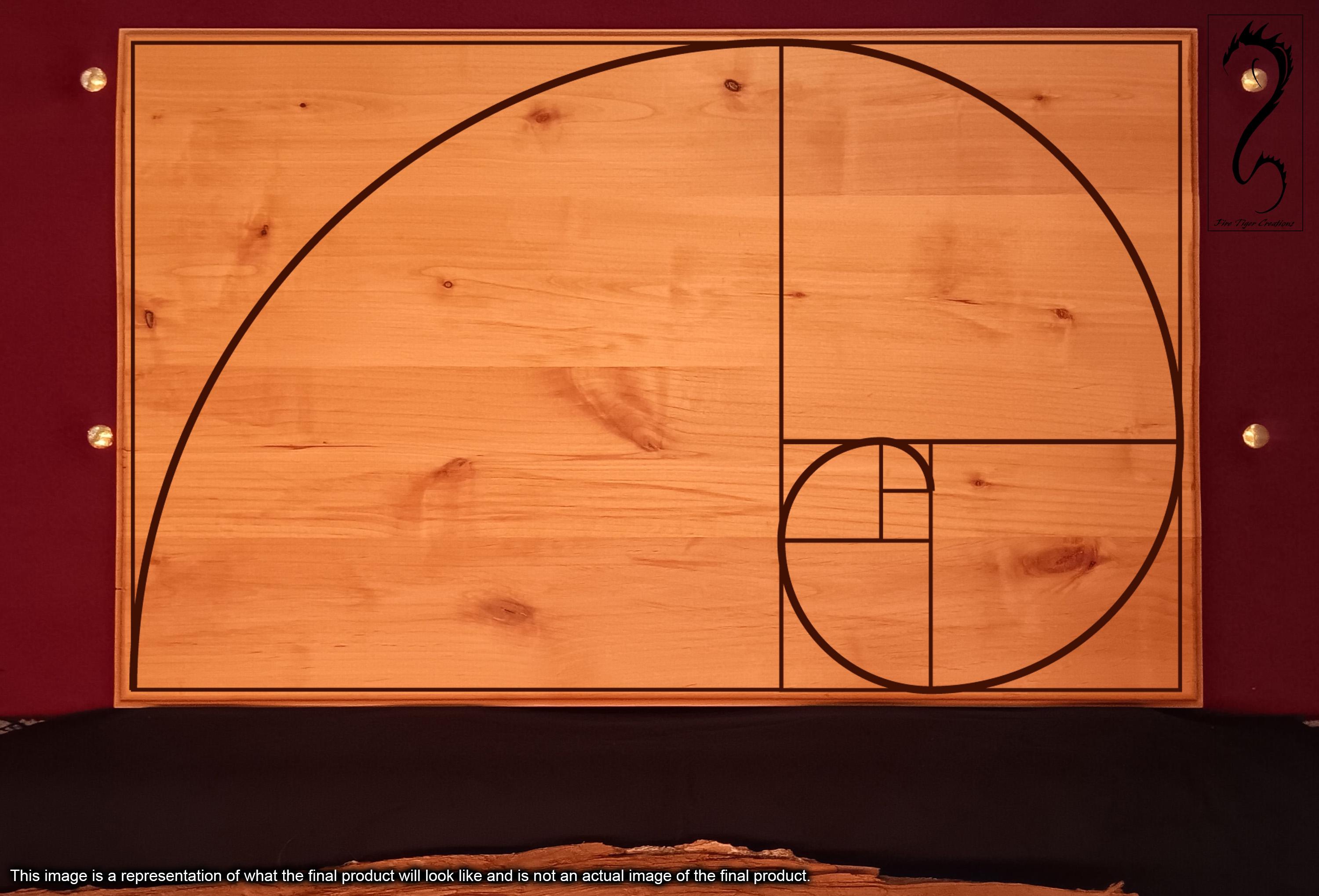 Fibonacci Sequence, Fibonacci Spiral, Laser Engraved Wood Plaque - Etsy