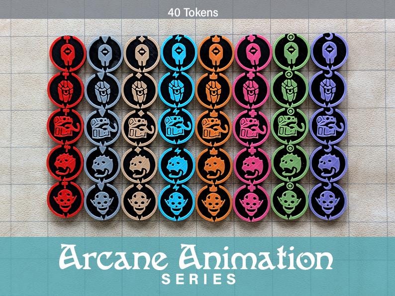 Combat Token Collection (for Use Alongside Minis for D&D, Pathfinder ...