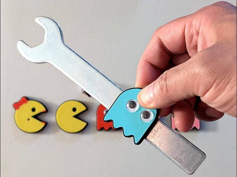 Pac-man Magnets: Retro Arcade Decor With Googly Eyes - Etsy