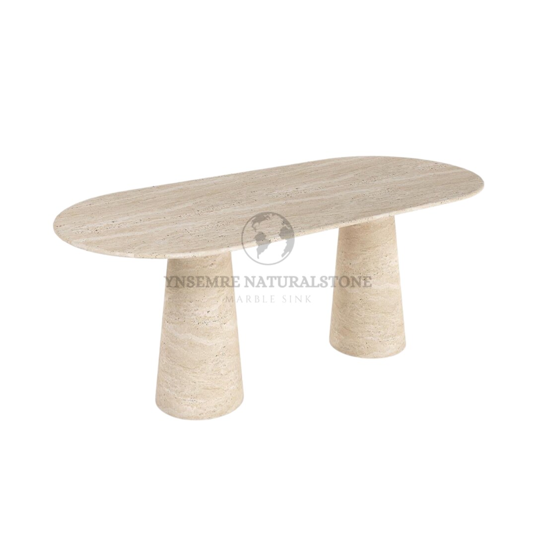Travertine Table, Travertine Dining Table, Travertine Marble Console ...
