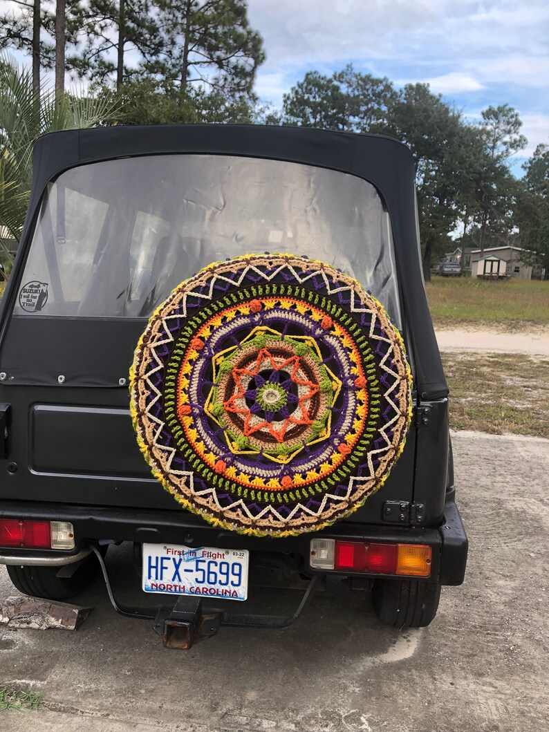 Namaste Mandala Crochet Tire Cover: up to 31" - Etsy